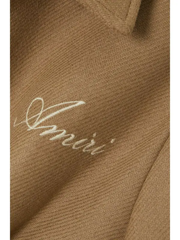 Amiri Bones Appliquéd Wool-blend Twill Bomber Jacket