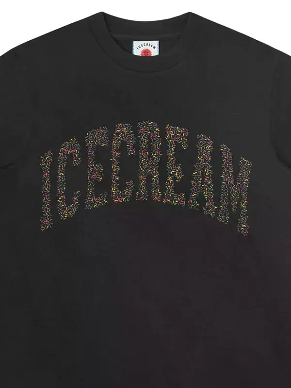 ICECREAM Round-neck Logo T-shirt - Black