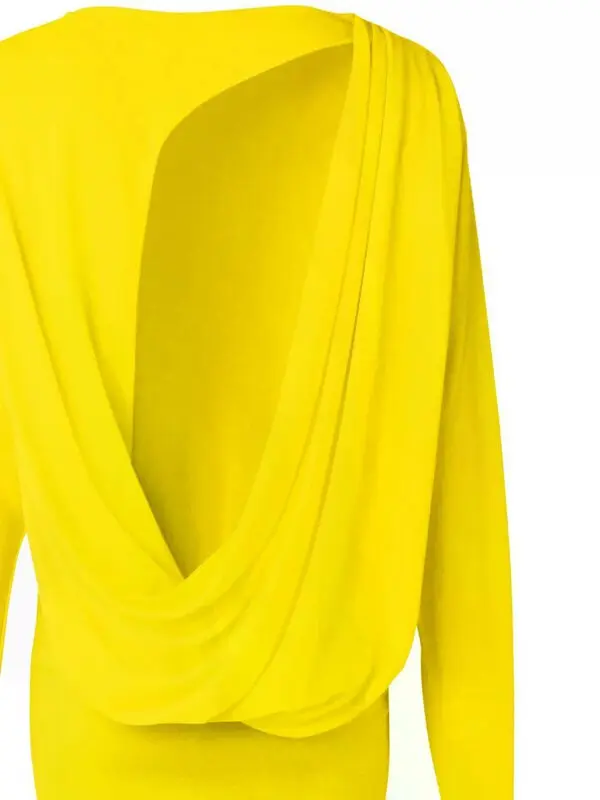 Jacquemus Long-sleeved Cutout Mini Dress - Yellow