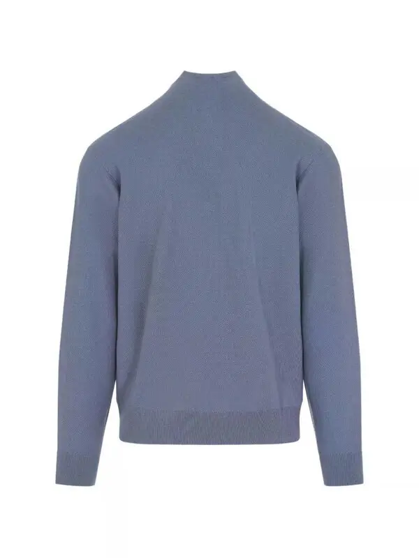 Ralph Lauren Purple Label Zip-neck Wool Sweater