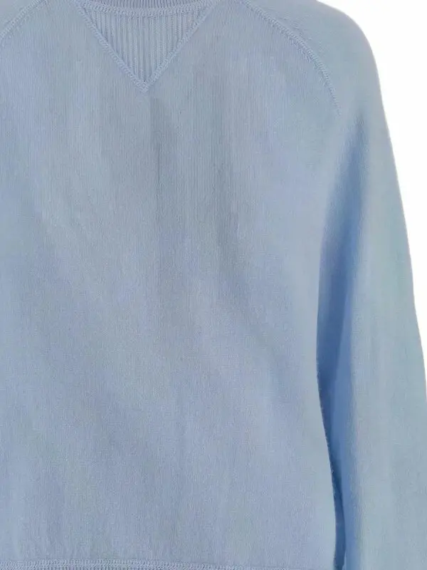 ALLUDE Crew-neck Ribbed Sweater