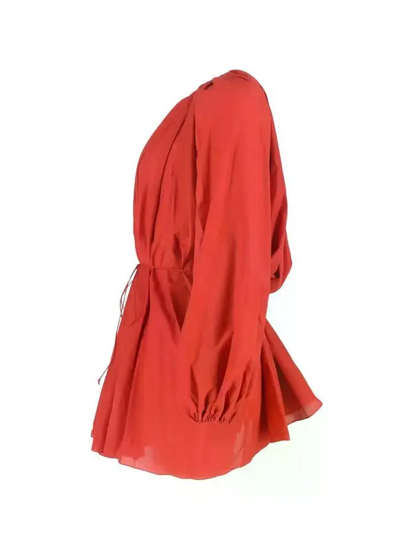 Matteau Gathered Balloon-sleeve Mini Dress