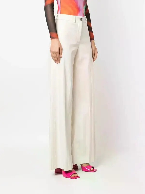 MSGM High-waisted Straight-leg Trousers