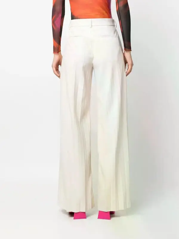 MSGM High-waisted Straight-leg Trousers