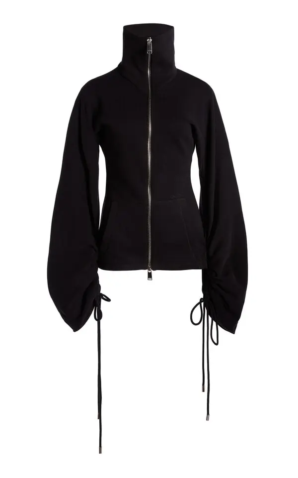 LANVIN Zipped Cotton-cashmere Jacket - Black