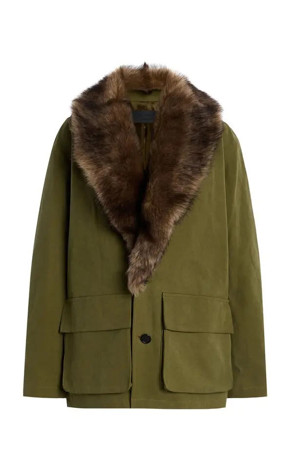 NILI LOTAN Ronay Cotton Parka - Green