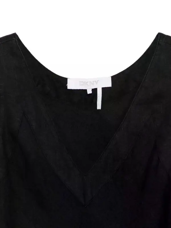 Dkny V-neck Maxi Dress - Black