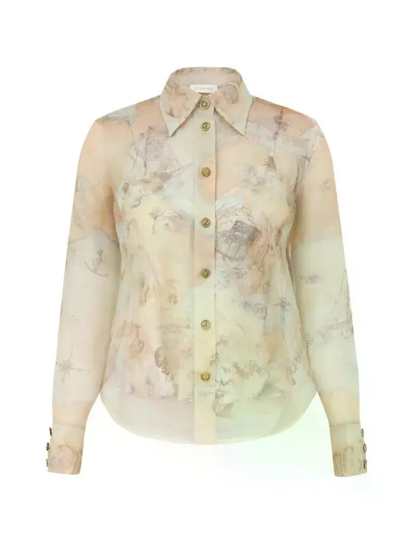 Zimmermann Rebellion Shirt - Neutrals