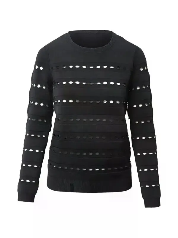 Herve Leger Cutout-details Sweater - Black