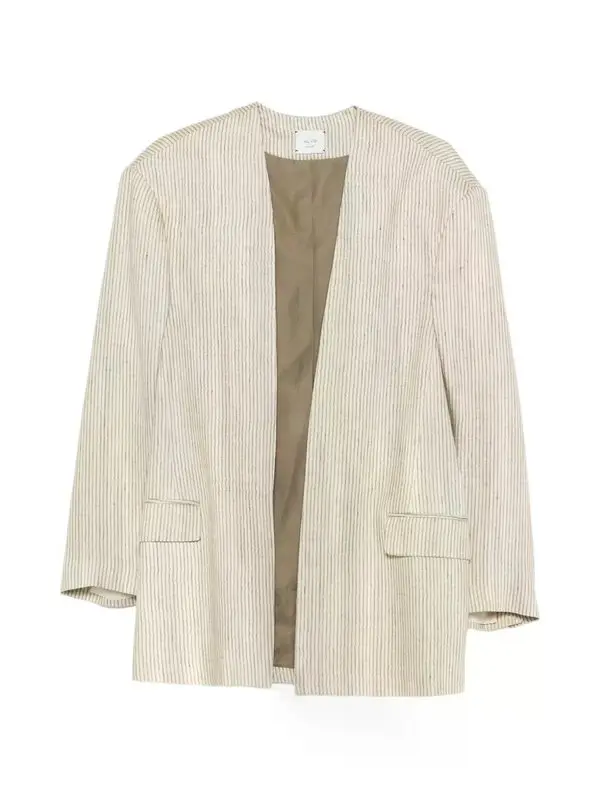 ALYSI Striped Blazer With Pockets