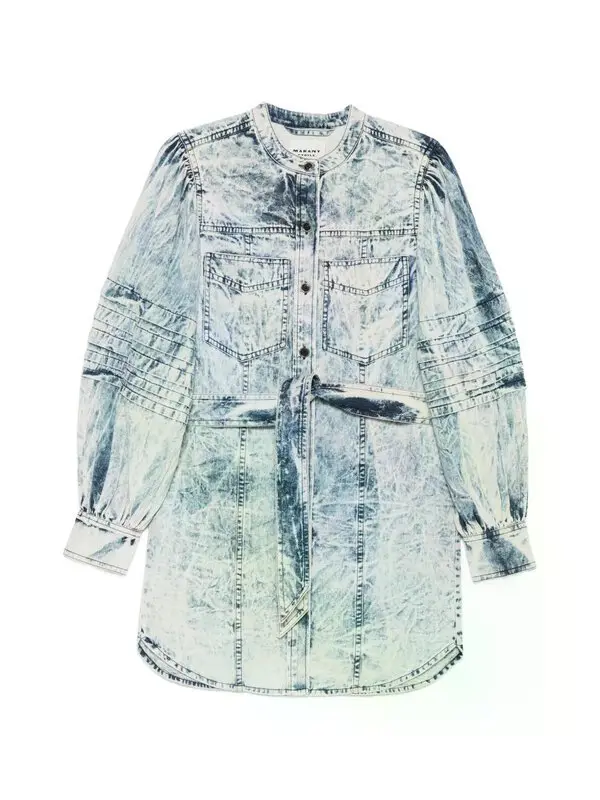 MARANT ETOILE Moe Belt Detail Dress - Blue