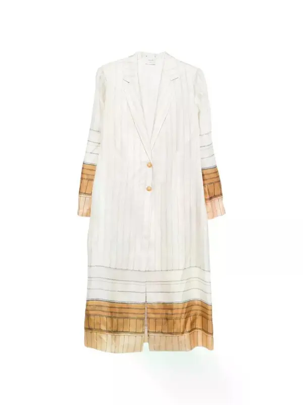 ALYSI Striped Buttoned Jacket - Neutrals
