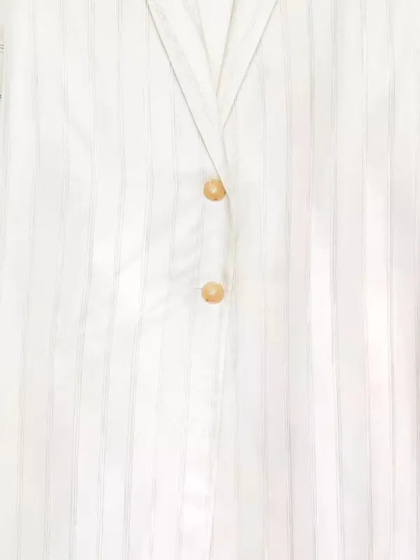 ALYSI Striped Buttoned Jacket - Neutrals