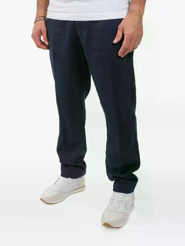 Nn07 Linen Trousers - Blue