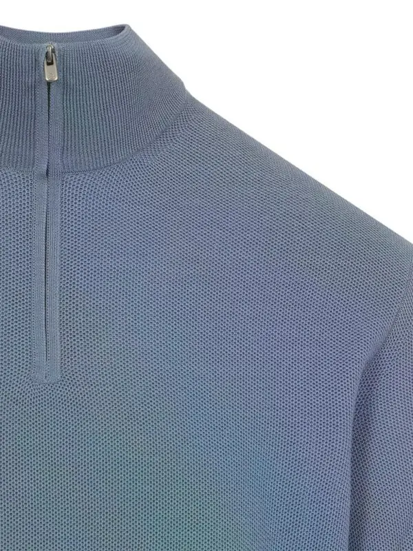 Ralph Lauren Purple Label Zip-neck Wool Sweater