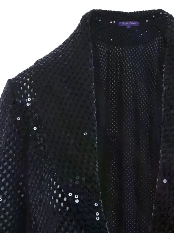 Ralph Lauren Sequin Cashmere Cardigan - Black