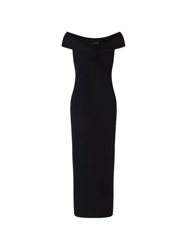Emporio Armani Sleeveless Twisted Dress - Black