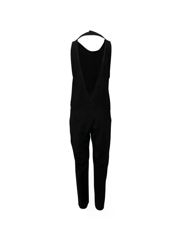 IRO PARIS Open-back Jumpsuit With Leather Trim