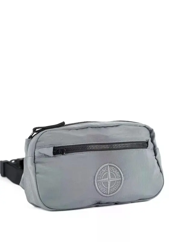 Stone Island Logo Patch Messenger Bag - Grey