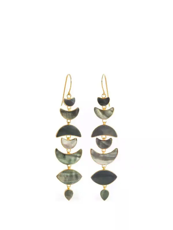 FREYA ROSE Warrioress Moon Drop Earrings - Gold