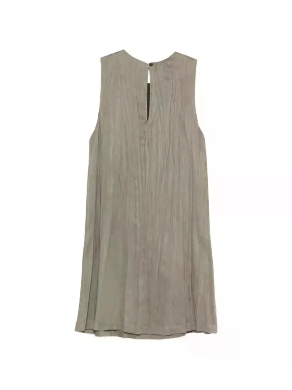 ALYSI Sleeveless Crinkled Mini Dress