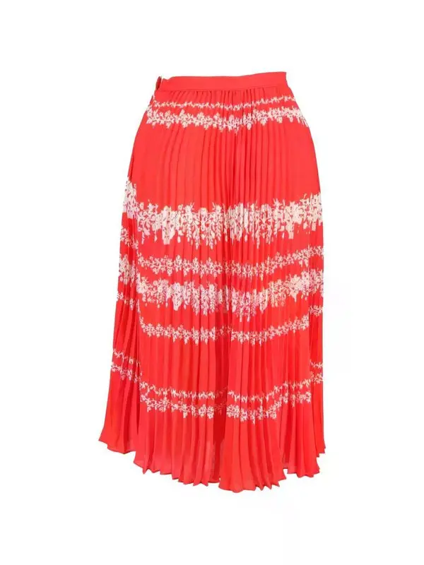 SELF-PORTRAIT Pleated Floral Skirt