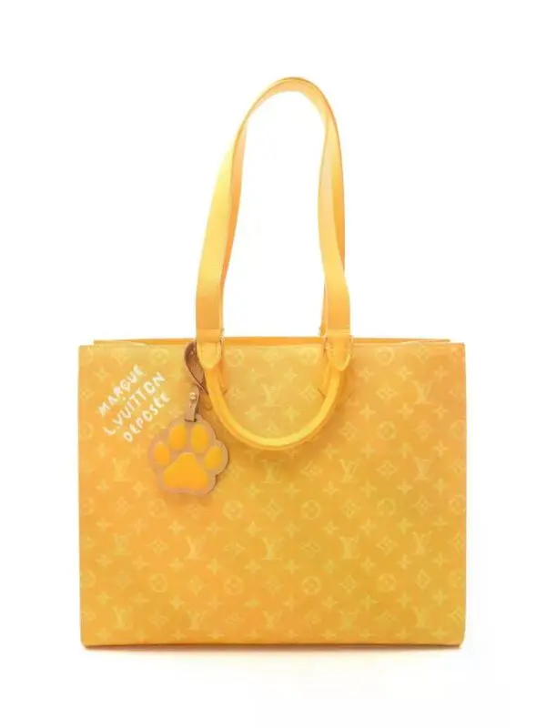 LOUIS VUITTON 2010 Sac Plat 24h Monogram Heritage Tote - Yellow