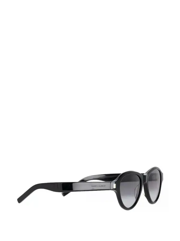 Saint Laurent Sl 520 Oval-frame Sunglasses - Black