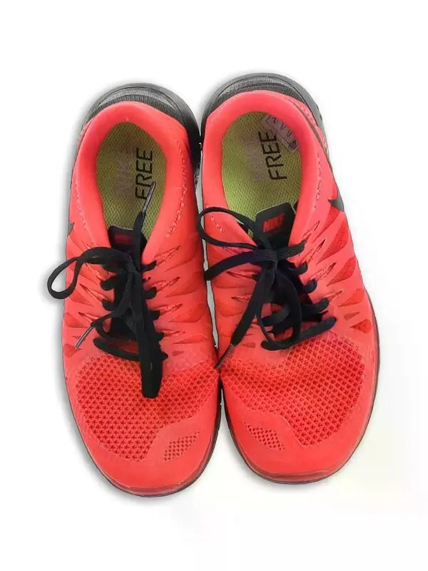 Nike Free 5.0 Lace-up Running Sneakers - Red