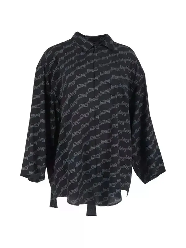 Balenciaga Logo-print Long-sleeve Shirt