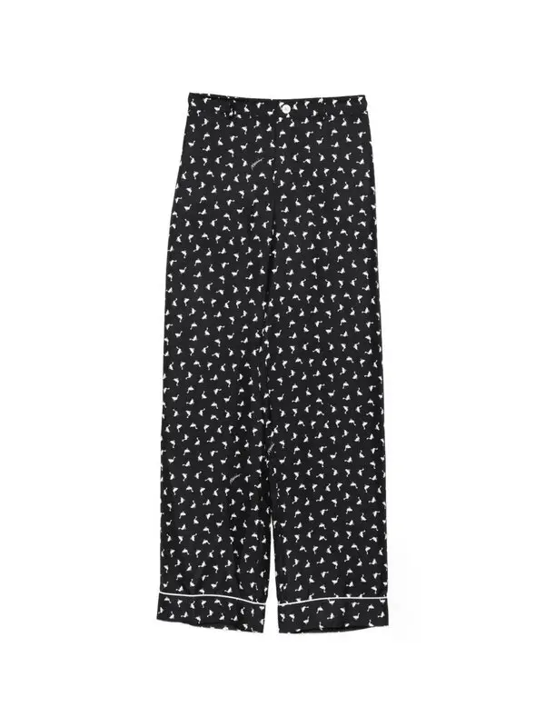 Moschino Printed Straight Trousers