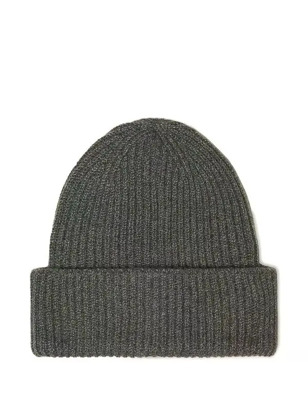 Fedeli Ribbed Cashmere Beanie - Grey