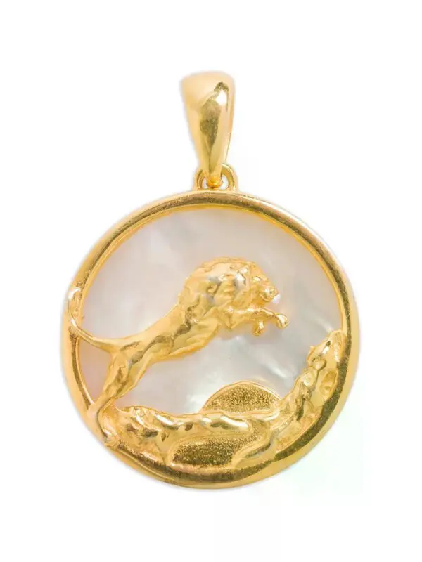FREYA ROSE 18k Yellow Leo Zodiac Pendant - Gold