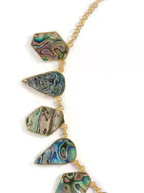 FREYA ROSE Warrioress Paua Pendant Necklace - Gold