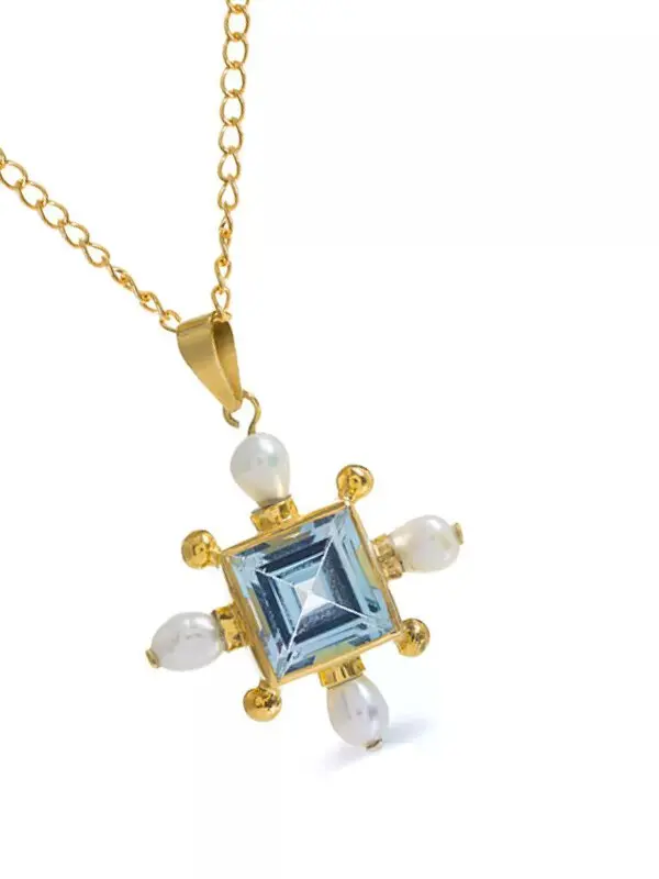 FREYA ROSE Topaz Cross Necklace