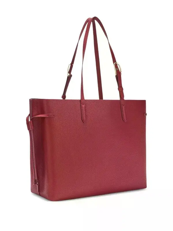 Furla Ava Large Leather Tote Bag - Red