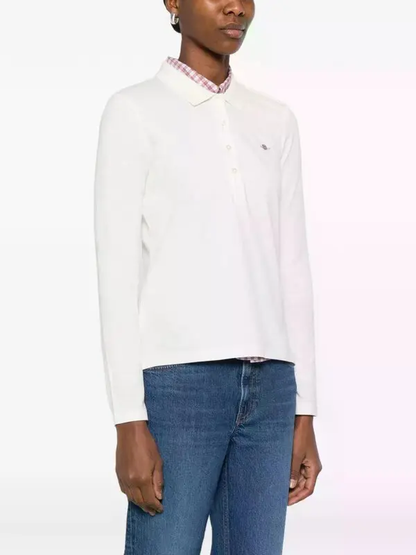 Gant Cotton Polo Top - White