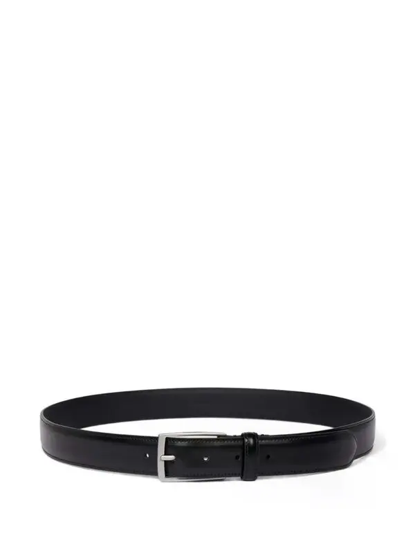 Sandro Square Buckle Leather Belt - Black