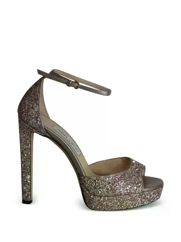 JIMMY CHOO Platform Glitter Sandals