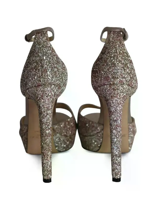 JIMMY CHOO Platform Glitter Sandals