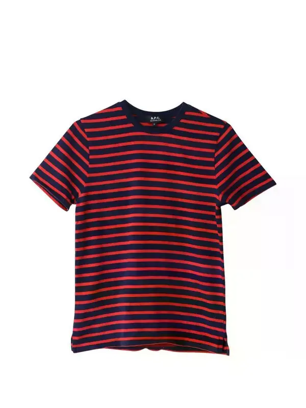 A.p.c. Striped Crew-neck T-shirt - Blue