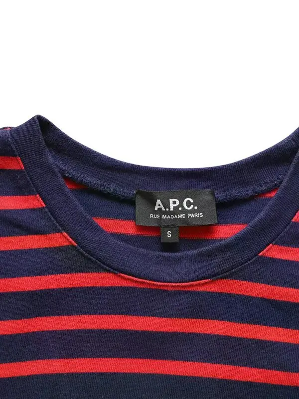 A.p.c. Striped Crew-neck T-shirt - Blue