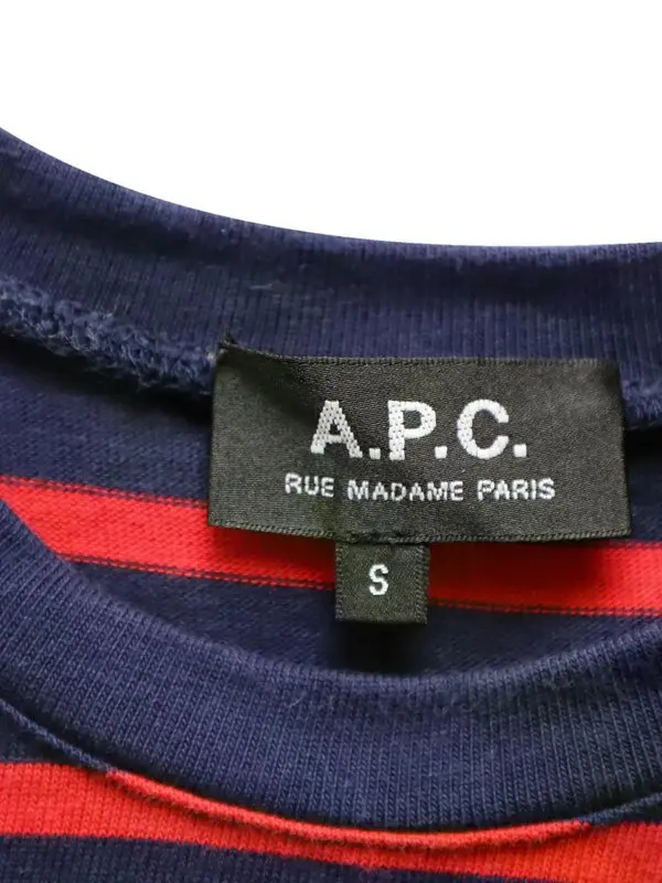 A.p.c. Striped Crew-neck T-shirt - Blue