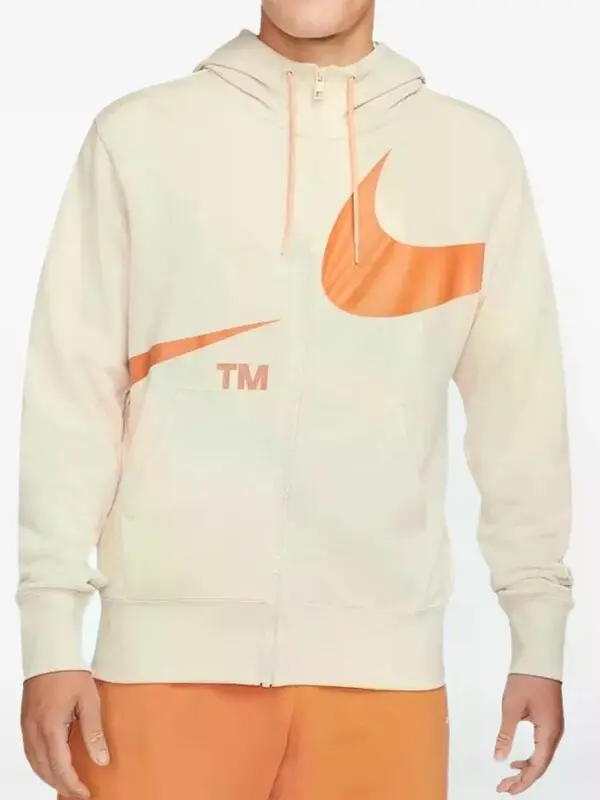 Nike Swoosh-print Zip-up Hoodie