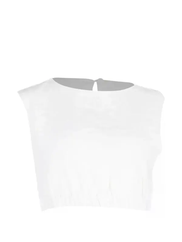 REFORMATION Sleeveless Crop Top - White