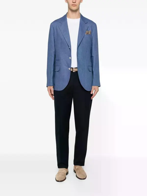 Brunello Cucinelli Single-breasted Blazer - Blue