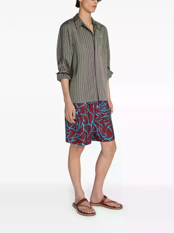 Dries Van Noten Striped Zip Shirt