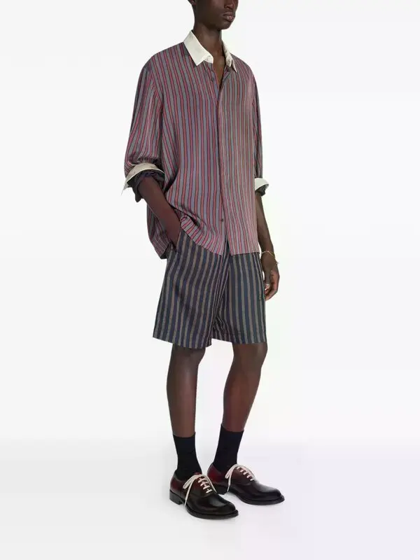 Dries Van Noten Contrast Striped Shirt