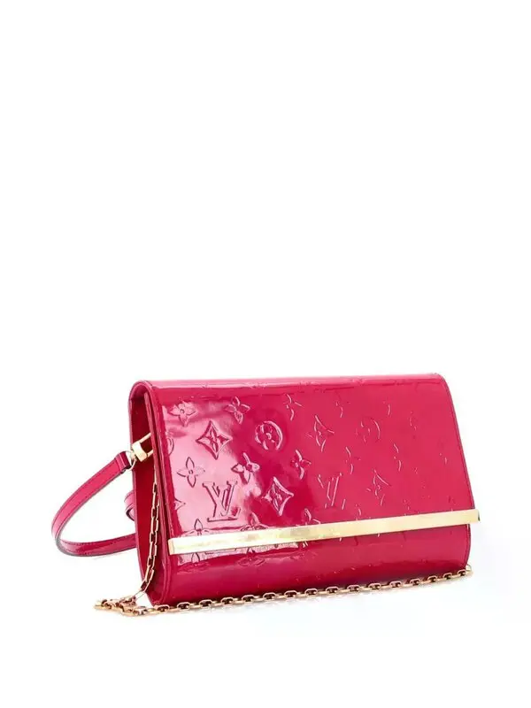 LOUIS VUITTON Monogram Vernis Ana Clutch Bag - Red