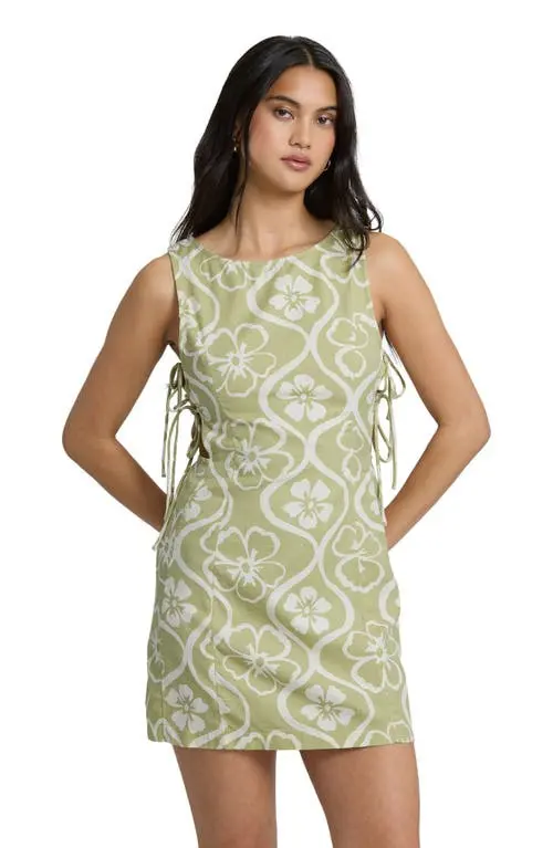 BILLABONG Floral Side Cutout Mini Dress